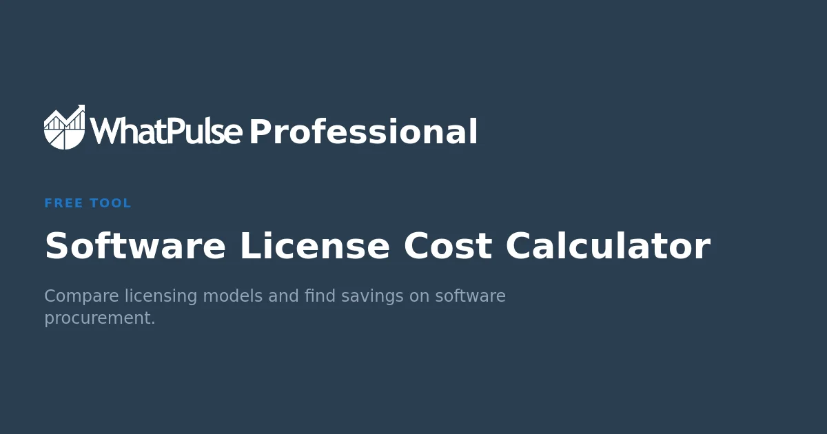 Software License Cost Calculator - Per-User vs Site License Pricing